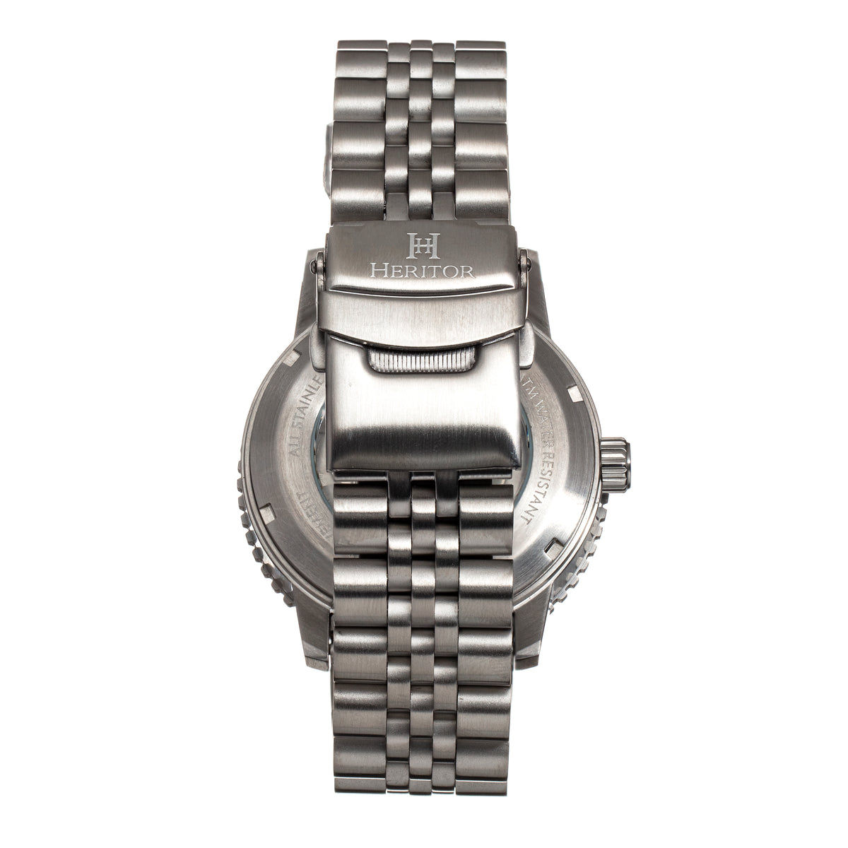 Heritor Automatic Dominic Men's Watch Silver Band Silver Case HERHR9801